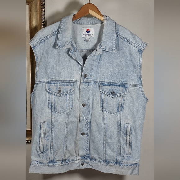 Pepsi™ | Jackets & Coats | Pepsi Distressed Denim Vest | Poshmark